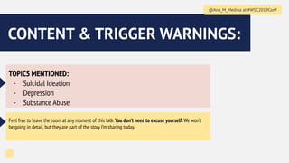 Navigating Mental Health as a Human - Write/Speak/Code 2019 | PDF