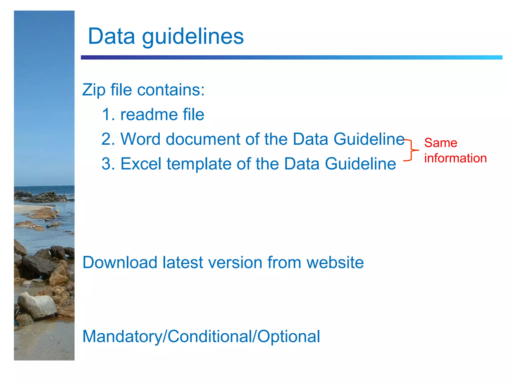 MEDIN data guidelines | PPT