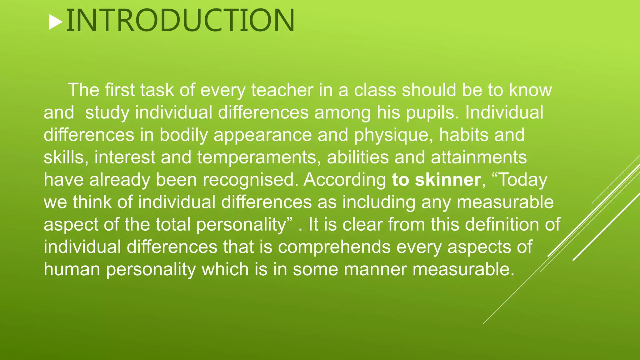 Individual Differences-Introduction, Types, Causes, Utility in ...