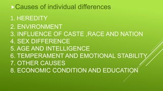 Individual Differences-Introduction, Types, Causes, Utility in ...