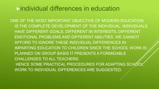 Individual Differences-Introduction, Types, Causes, Utility in ...
