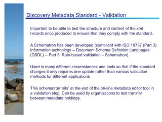MEDIN Discovery Metadata Standard | PPT