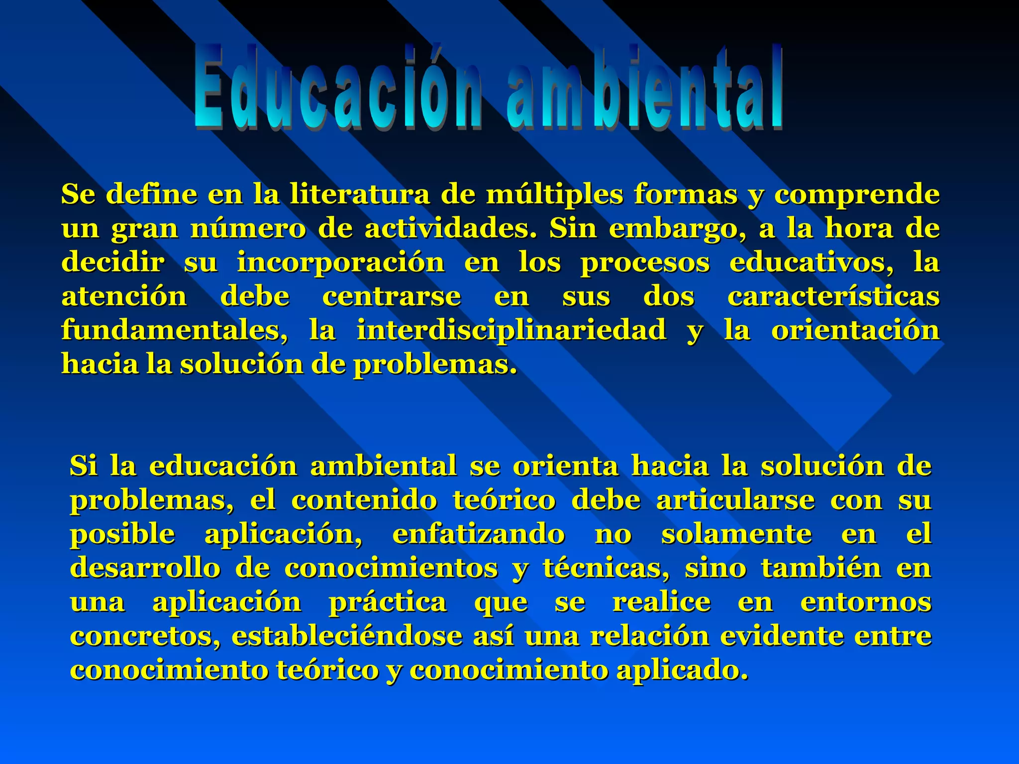 " El medio ambiente " | PPT