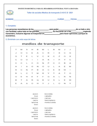 Medio de transporte | PDF