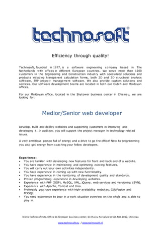 Medior senior web developer | DOCX