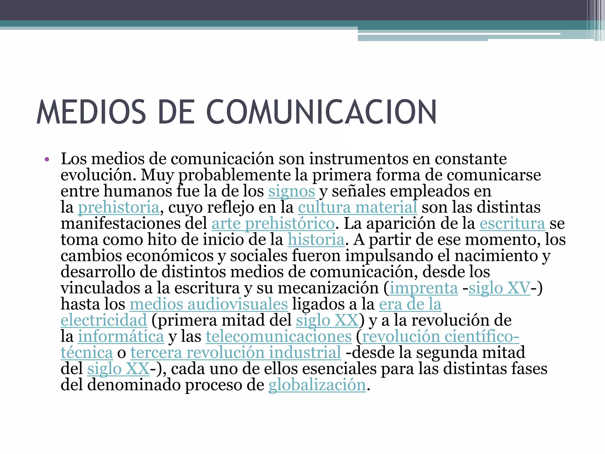 Medios de comunicacion | PPSX