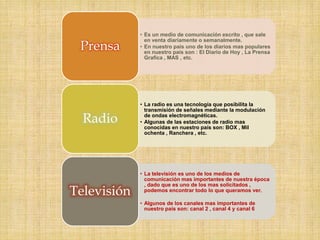Medios de comunicacion | PPTX