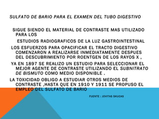 Medio de contraste baritado | PPT