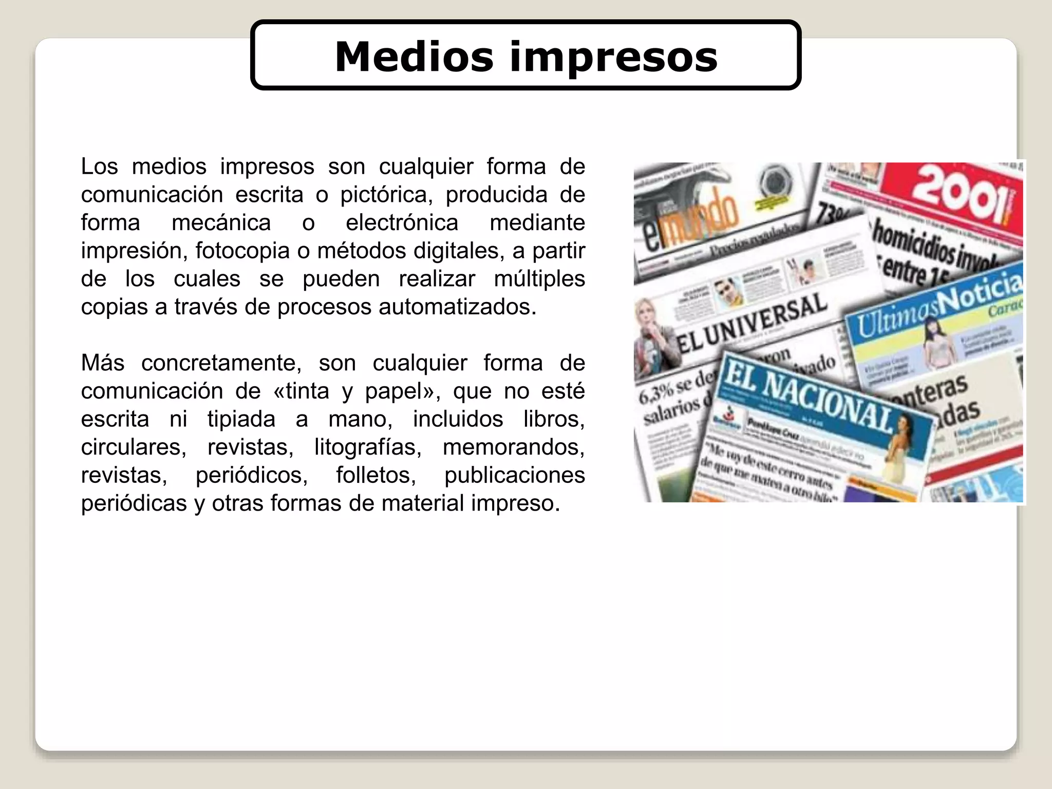 Medios Impresos Ppt