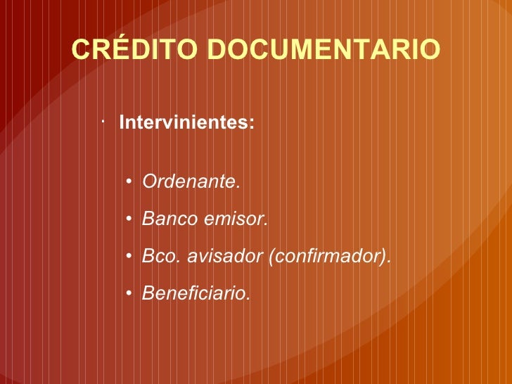 Credito Documentario Procedimiento - erencreditos