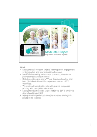 Medisafe challenge | PDF | Pharmaceutical Industry | Industries