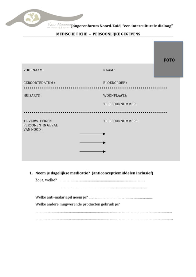Medische fiche | PDF