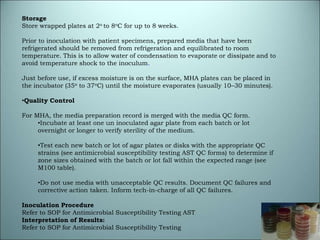 Culture Media used for Antimicrobial Testing | PPT