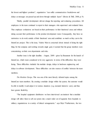 Medi sys corp._the_intenscare_product_development_team_case_analysis | DOCX