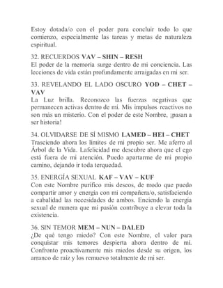 Meditación en los 72 nombres de dios | DOCX