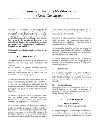 Meditaciones de René Descartes | PDF
