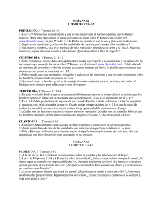 Meditaciones sobre 1 timoteo | PDF