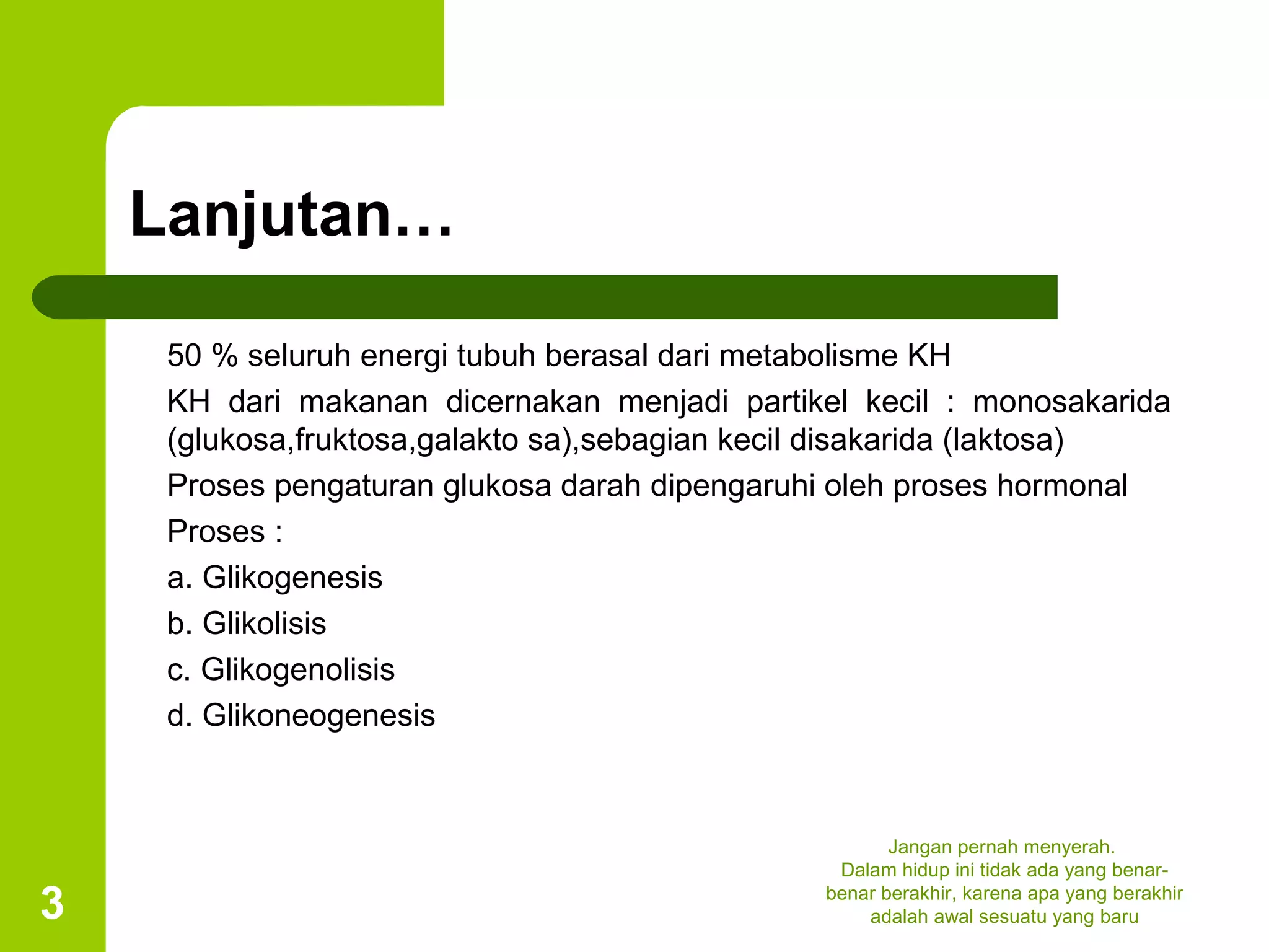 Meditamaya Metabolisme Karbohidrat | PPT