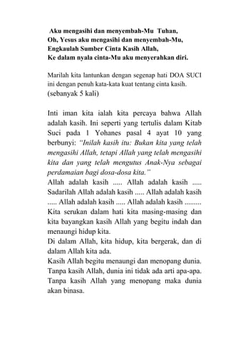 MEDITASI CINTA KASIH ILAHI | PDF