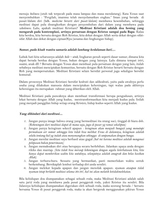 Meditasi Kristiani | PDF