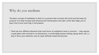 meditation for beginners | PPT