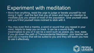 Meditation - Your Secret Leadership Weapon | PPTX | Hinduism | Religion ...