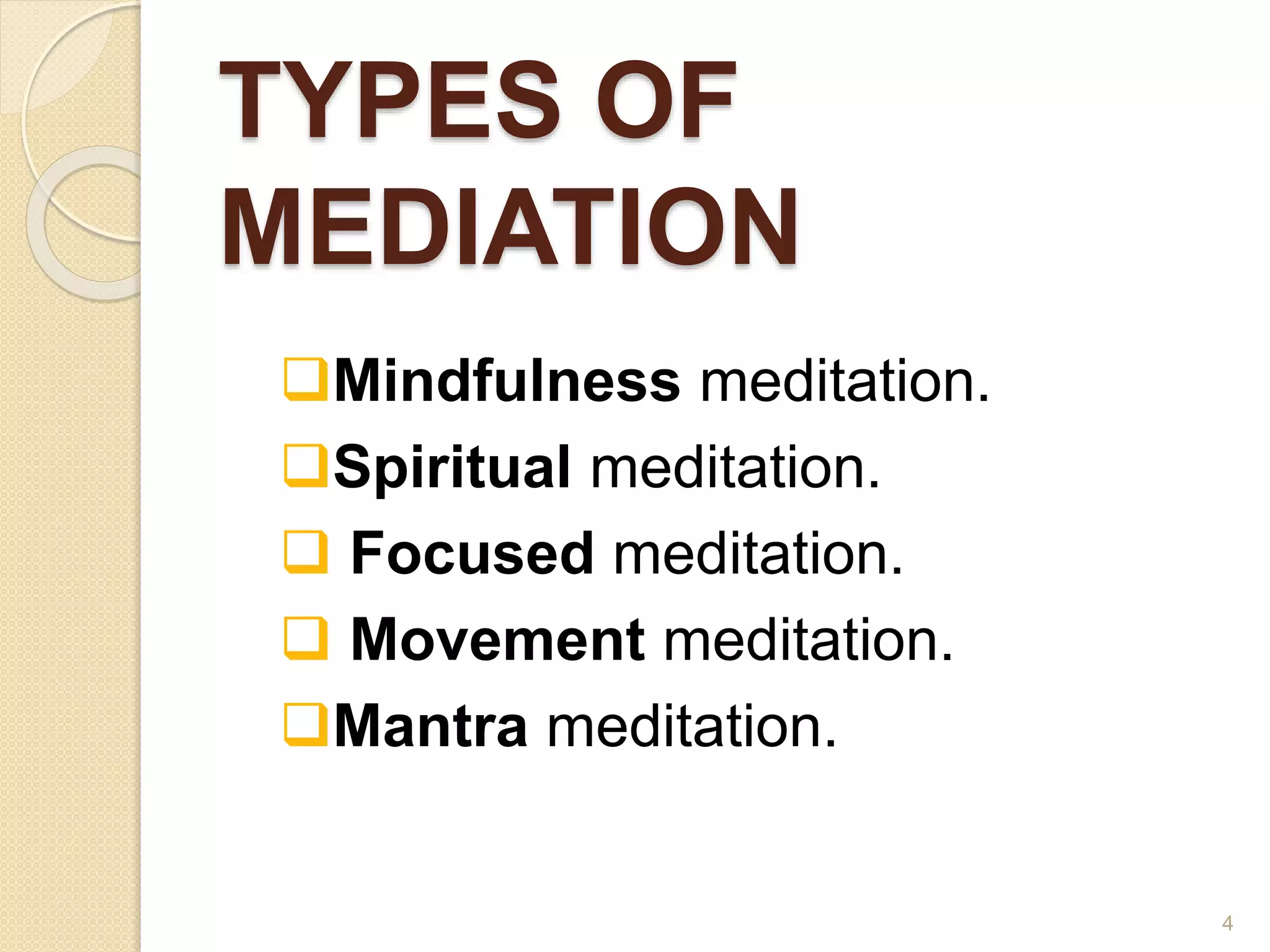 Meditation and health | PPTX