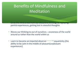 Meditation and mindfulness | PPT
