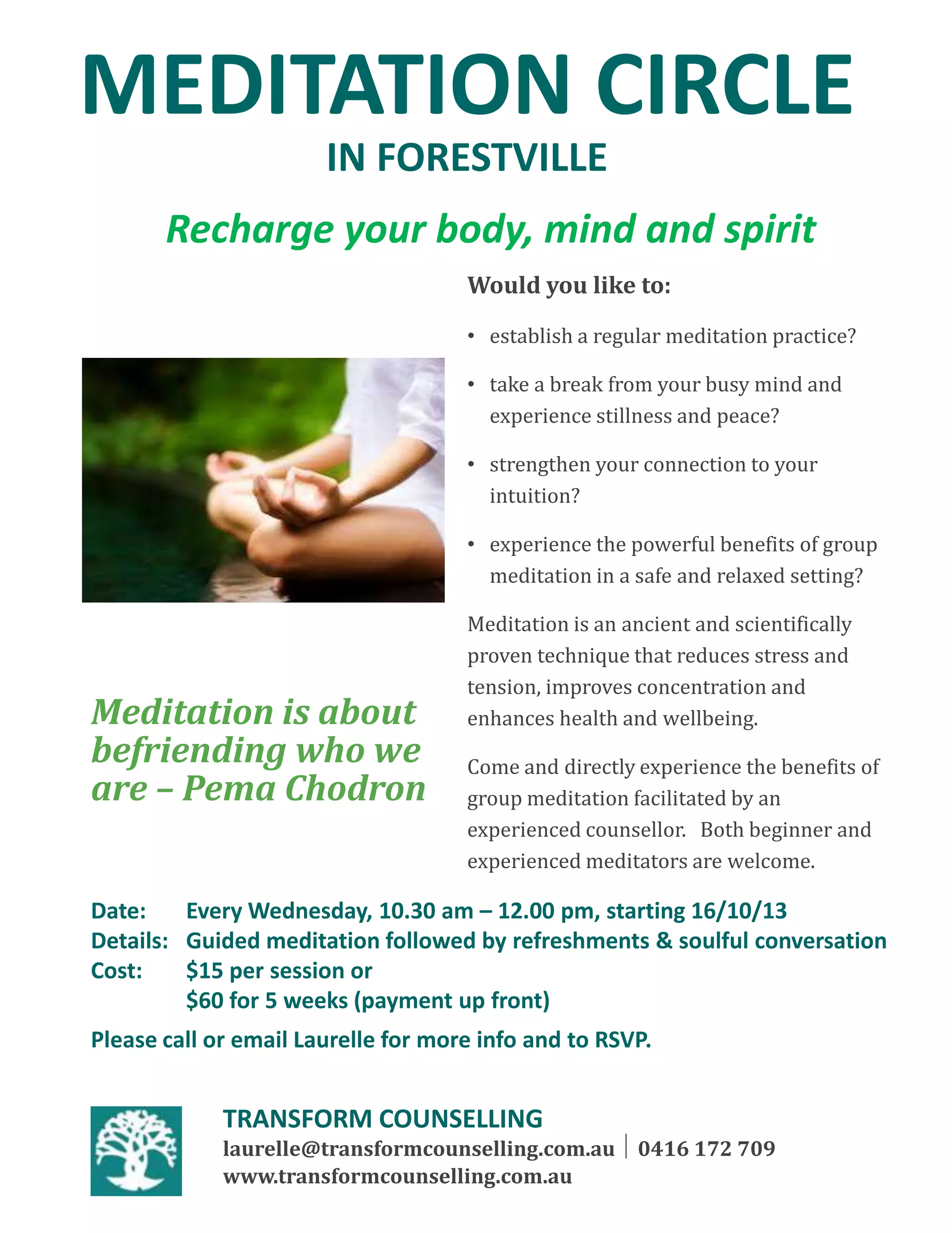 Meditation flyer | PDF