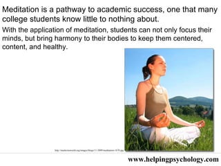 Meditation for Academic Success | PPT