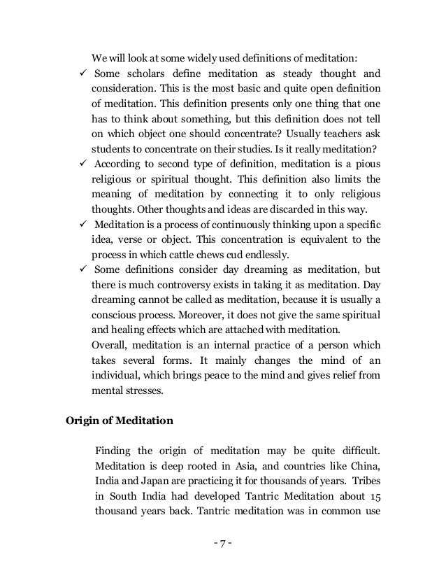 Meditation for peace | PDF