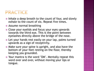 Meditation online lesson 2 | PPTX