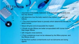 A presentation on Medical Textile | PPT