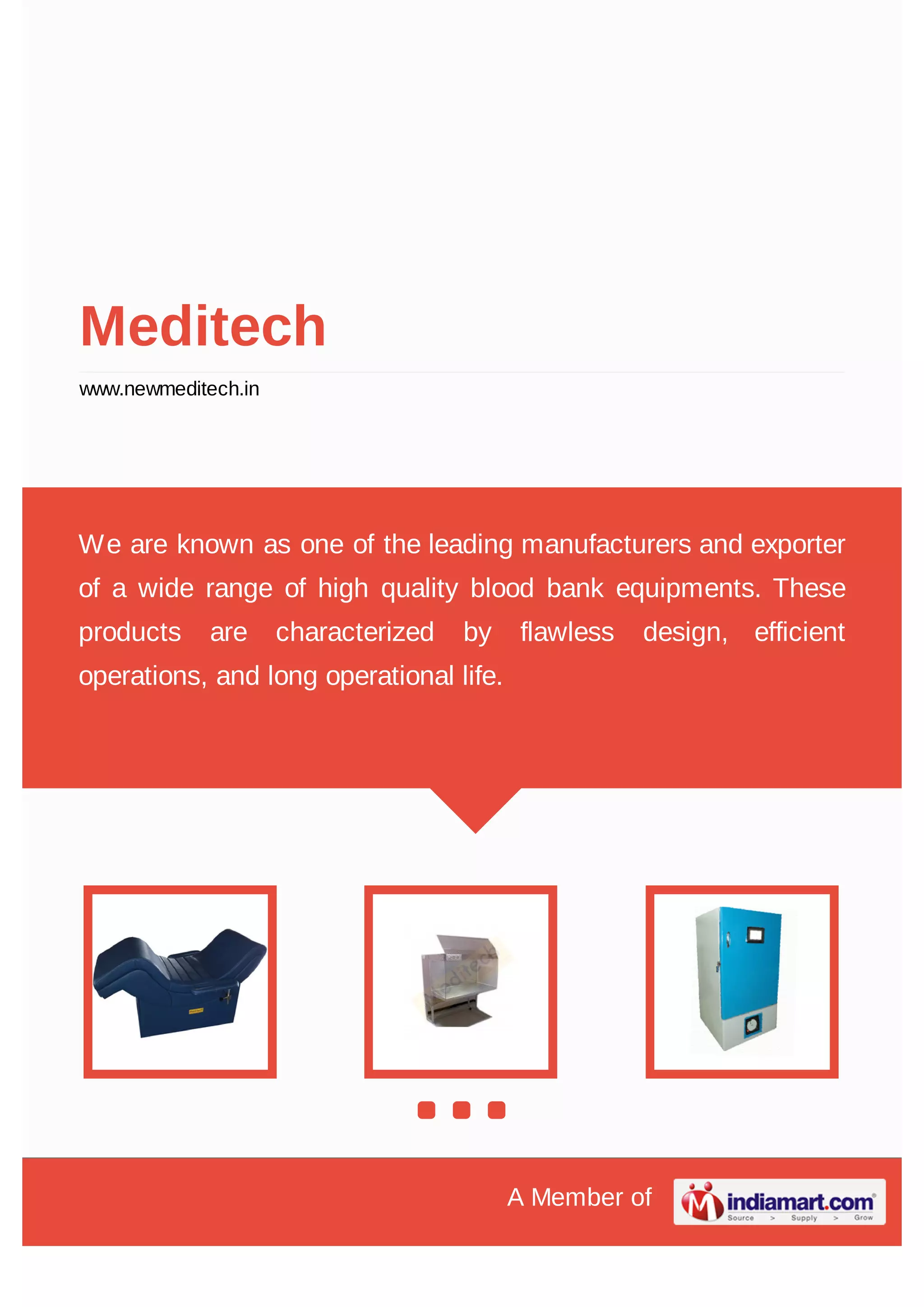 Medi Tech, Nashik, Blood Bank Equipments. | PDF