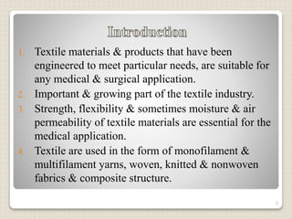 Meditech or medical textile | PPTX