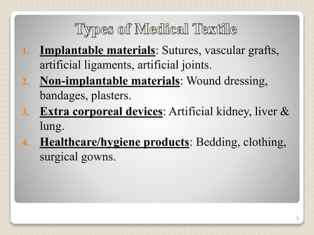 Meditech or medical textile | PPTX | Needlework | Arts and Crafts