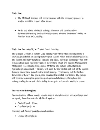 Meditech training phase ii | DOCX | Healthcare Industry | Industries
