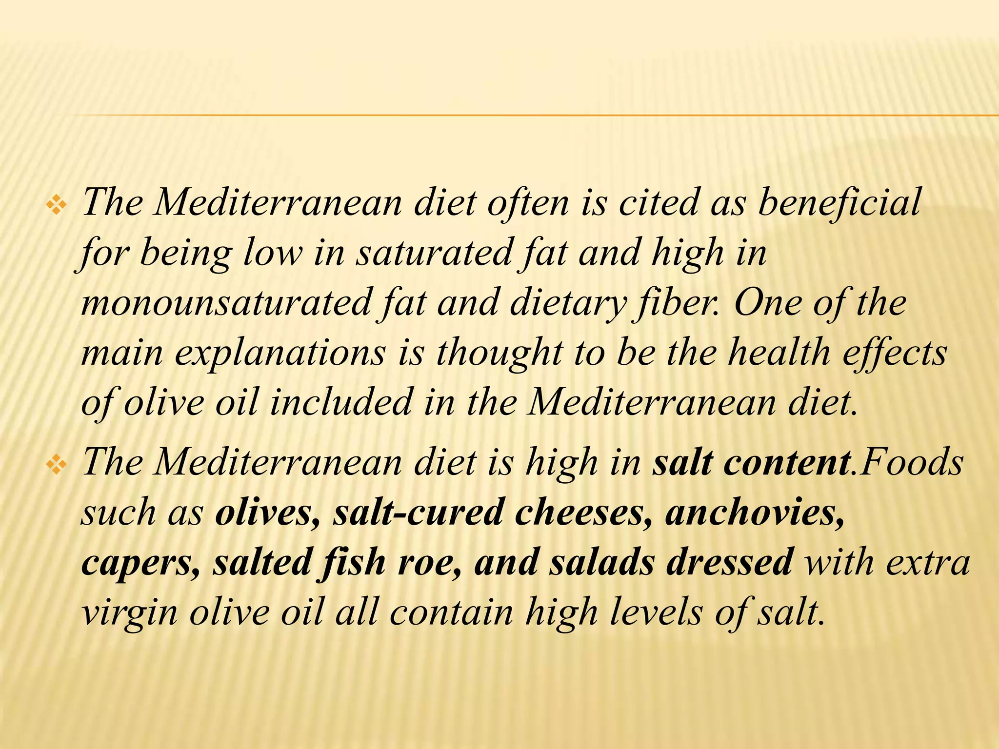 Mediterranean cuisine | PPTX