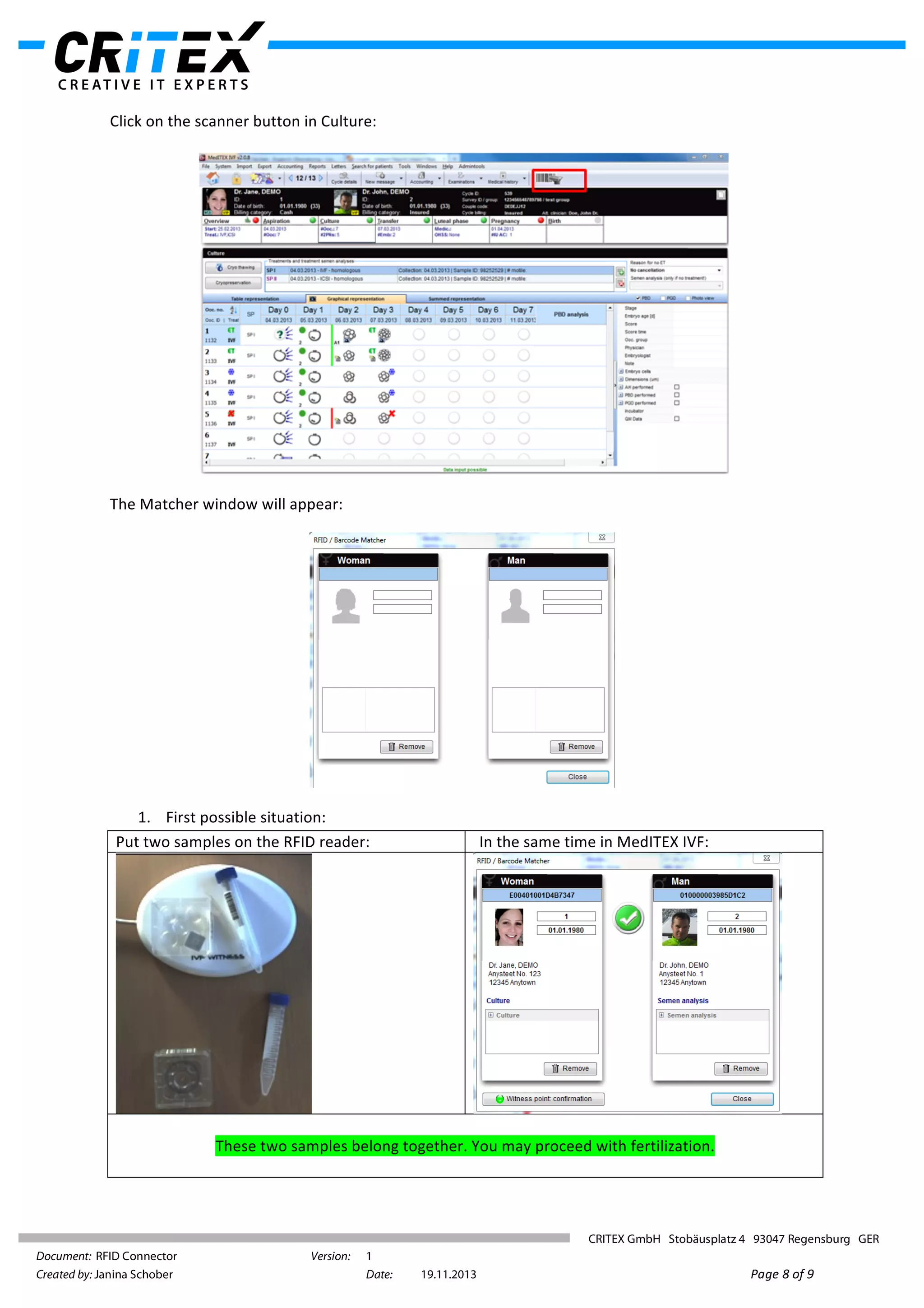 MedITEX IVF Software with RFID | PDF