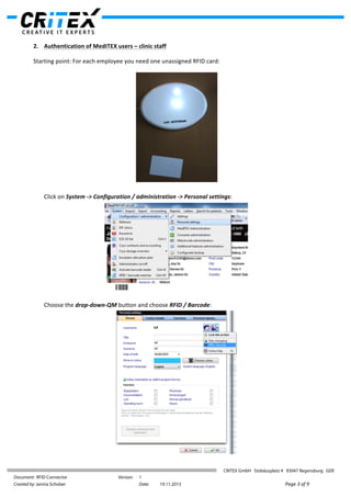 MedITEX IVF Software with RFID | PDF