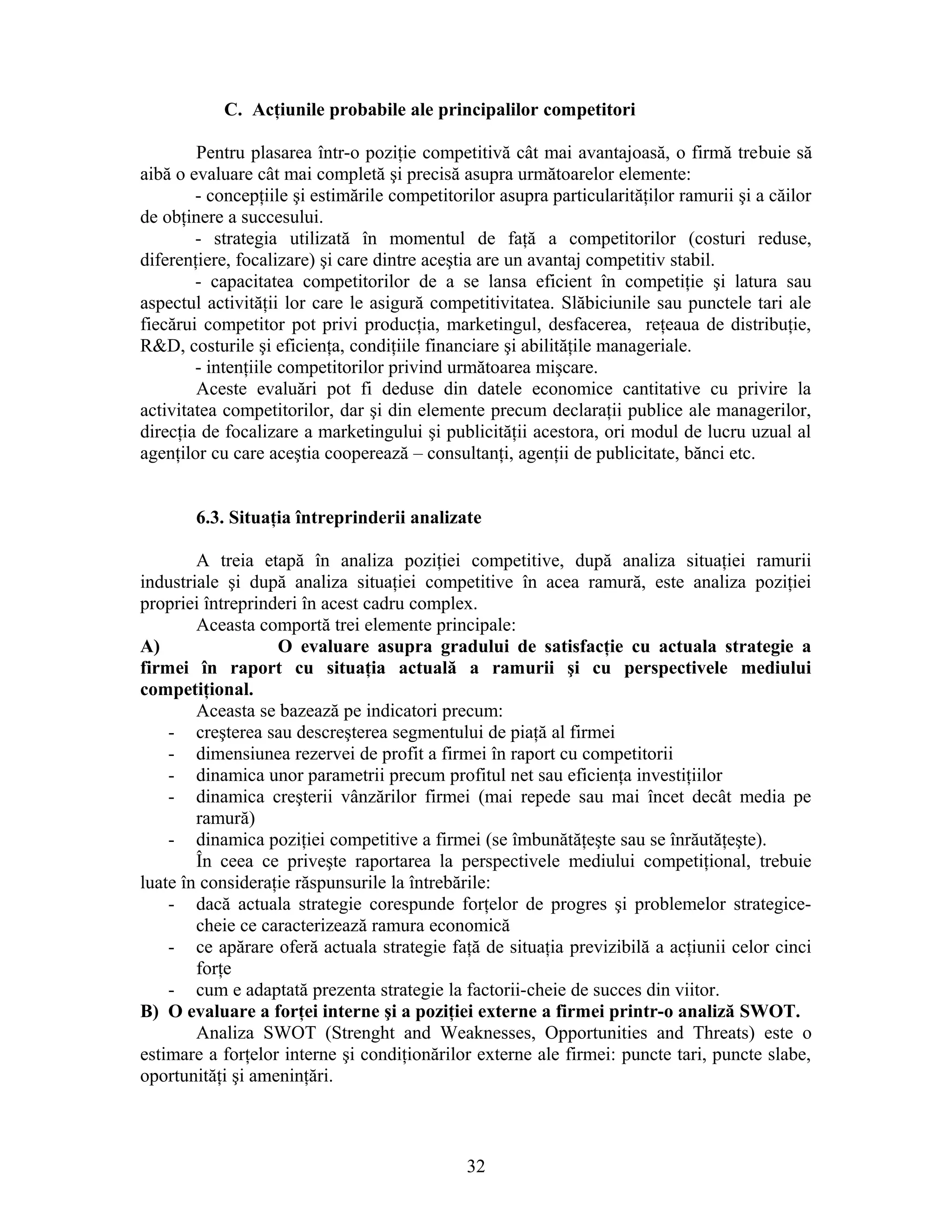 Mediul concurential si competitivitatea firmei | DOC