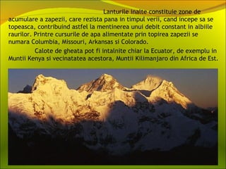 Mediul geografic al muntilor inalti | PPT