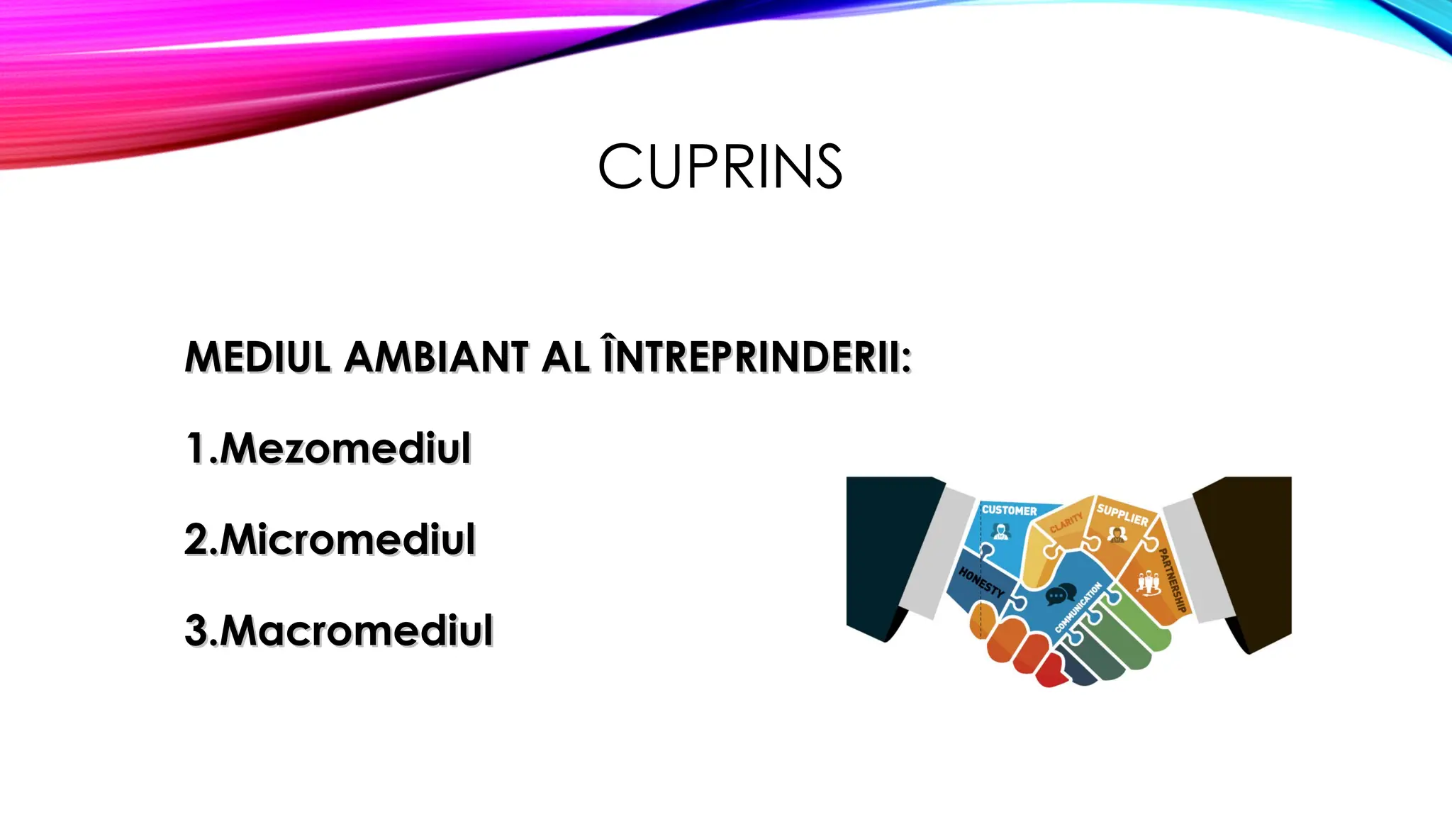 Mediul întreprinderii - micromediul, mezomediul, macromediul | PPT