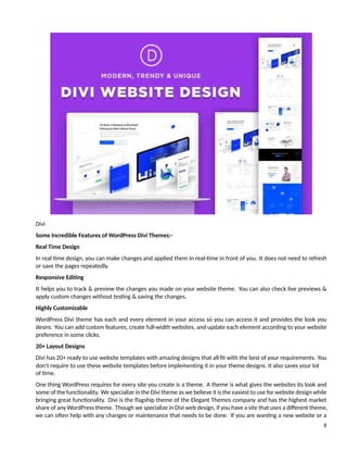 Divi Theme Expert | PDF