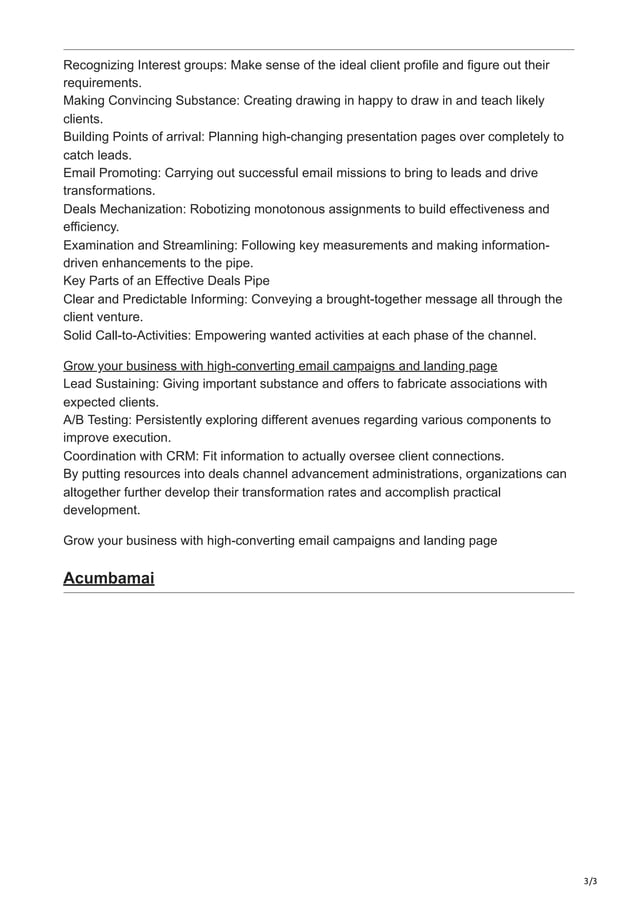 Optimizing Your Sales Funnel for Conversion Success. | PDF