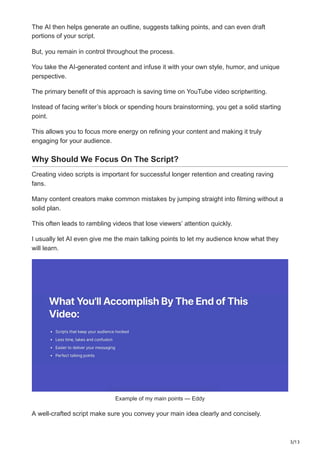 How To Write A YouTube Script INSANELY Fast Using AI | PDF