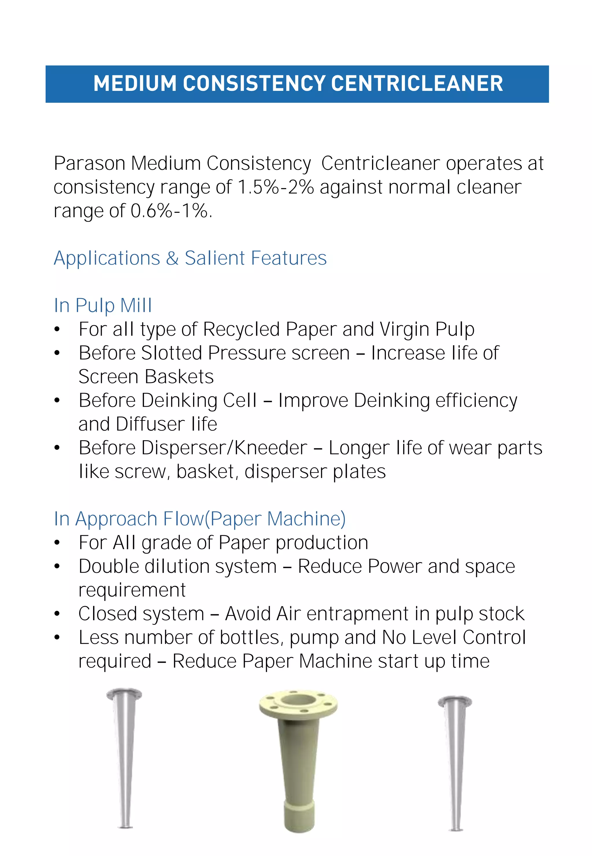 Get Medium Consistency Centricleaner For Your Paper Mill | PDF