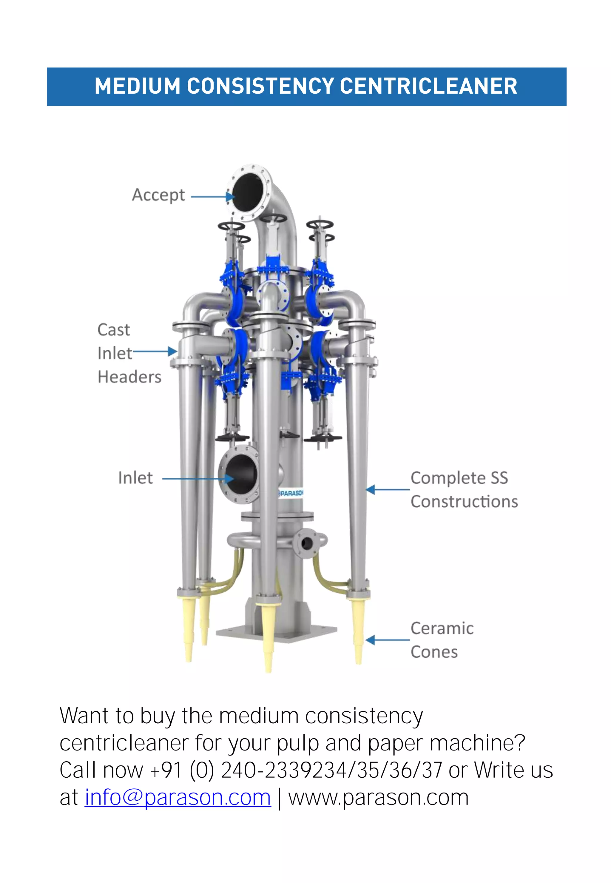 Get Medium Consistency Centricleaner For Your Paper Mill | PDF