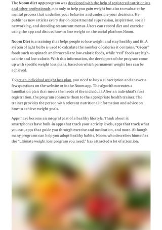 What Is Noom Diet? | PDF