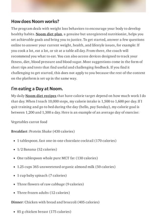 What Is Noom Diet? | PDF | Nutrition | Healthy Living